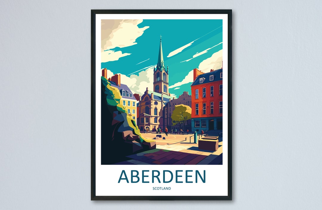 Aberdeen Print Aberdeen Home Décor Scotland City Art Print Aberdeen ...