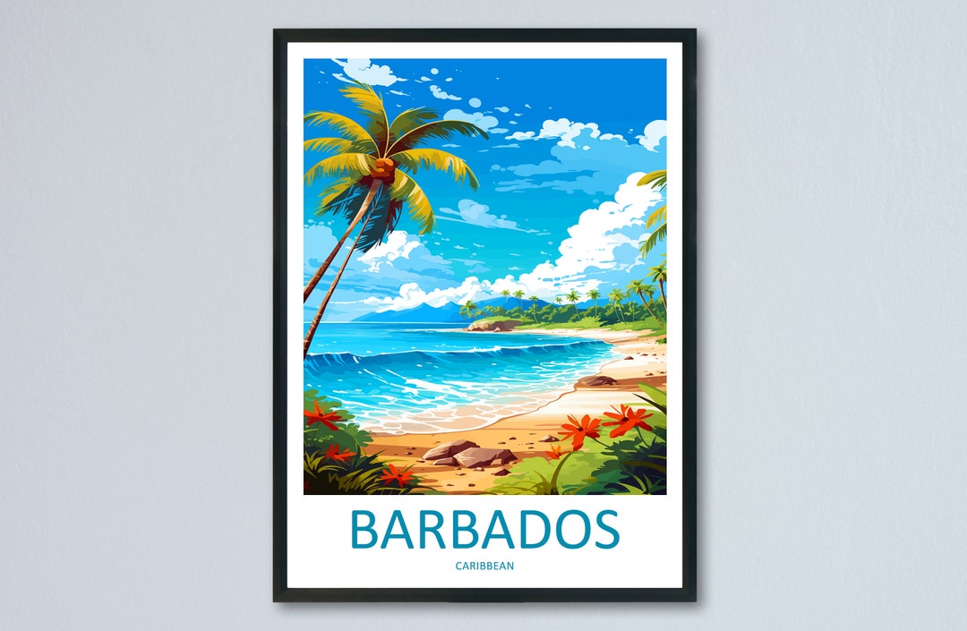 Barbados Travel Print Wall Art Barbados Wall Hanging Home Décor ...