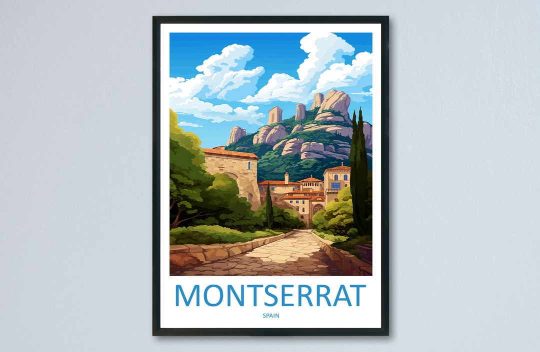Montserrat Travel Print Wall Art Montserrat Wall Hanging Home Décor ...