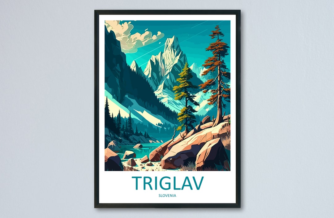Triglav Travel Print Triglav Home Décor Slovenia Art Print Triglav Wall ...
