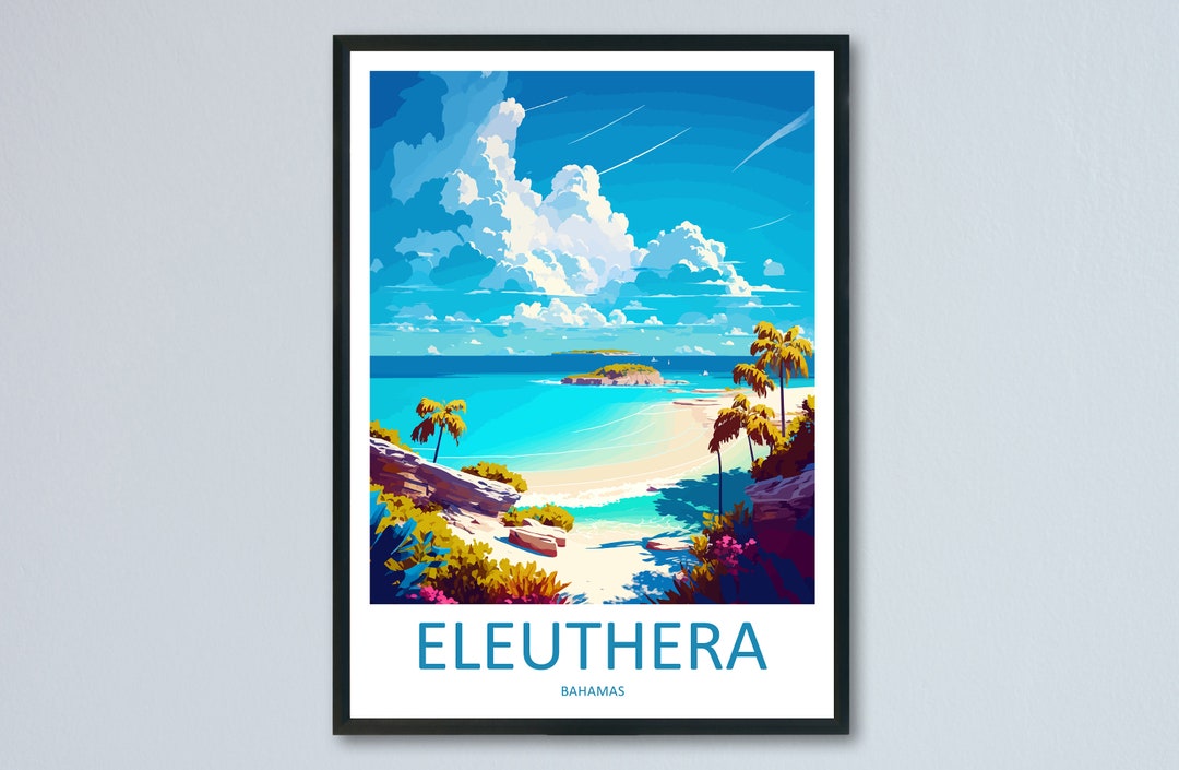 Eleuthera Travel Print Wall Art Eleuthera Wall Hanging Home Décor ...