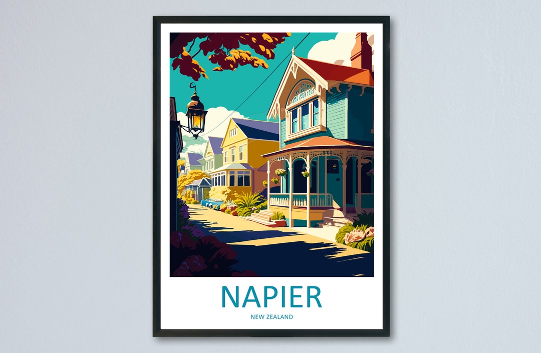 Napier Travel Print Wall Art Napier Wall Hanging Home Décor Napier Gift ...
