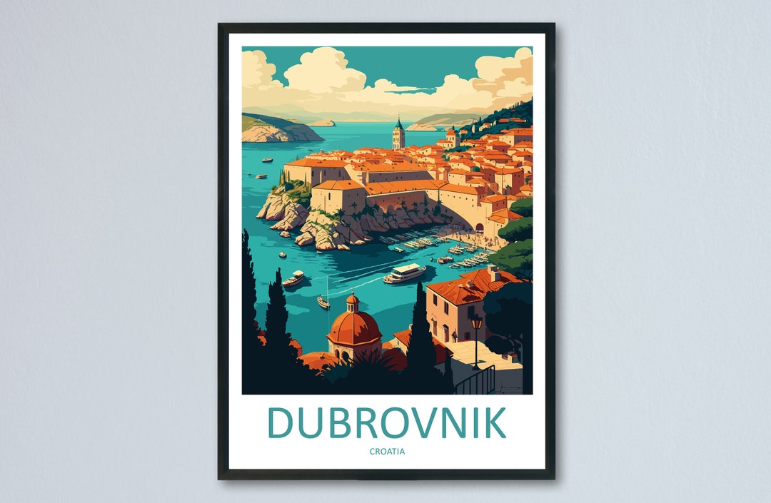 Dubrovnik Print Dubrovnik Home Decor Landscape Art Print Dubrovnik Wall ...