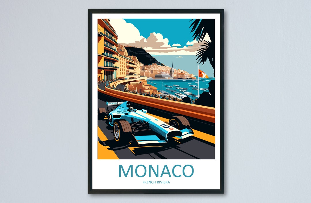 Monaco Travel Print Wall Art Monaco Wall Hanging Home Décor Monaco Gift ...