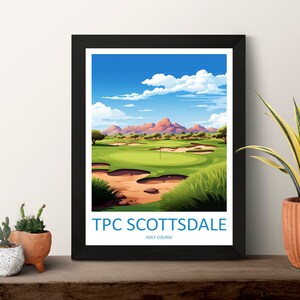 Tpc Scottsdale Golf Travel Print Wall Art Tpc Scottsdale Wall Hanging ...