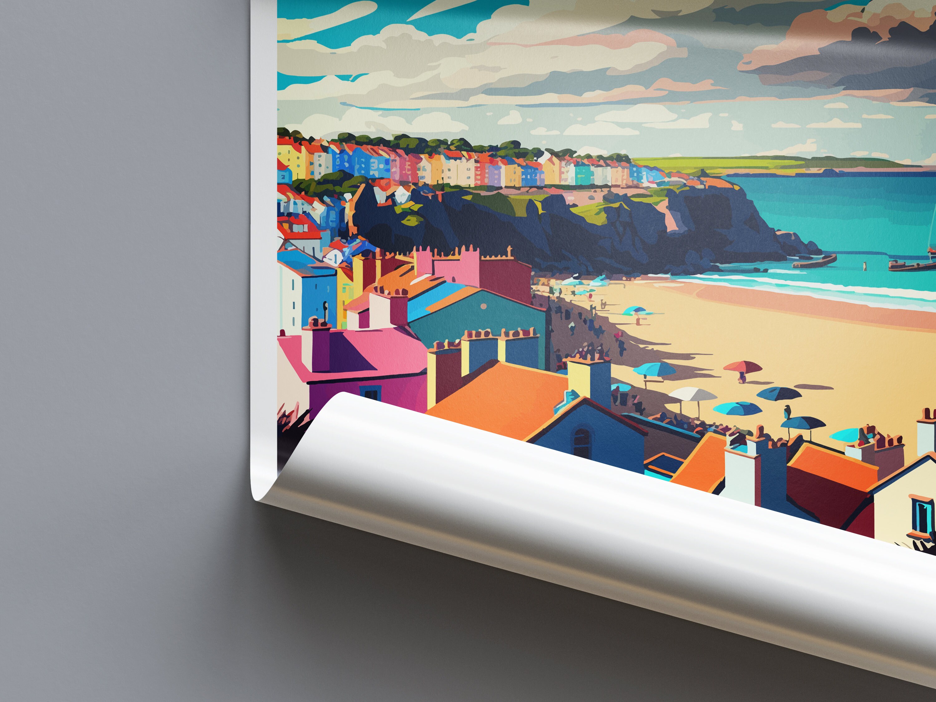 Tenby Print Tenby Home Décor Seascape Art Print Tenby Wall Art for ...