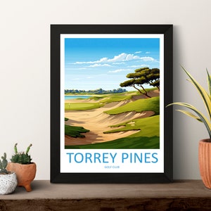 Torrey Pines Golf Course Travel Print Wall Art Torrey Pines Golf Course ...
