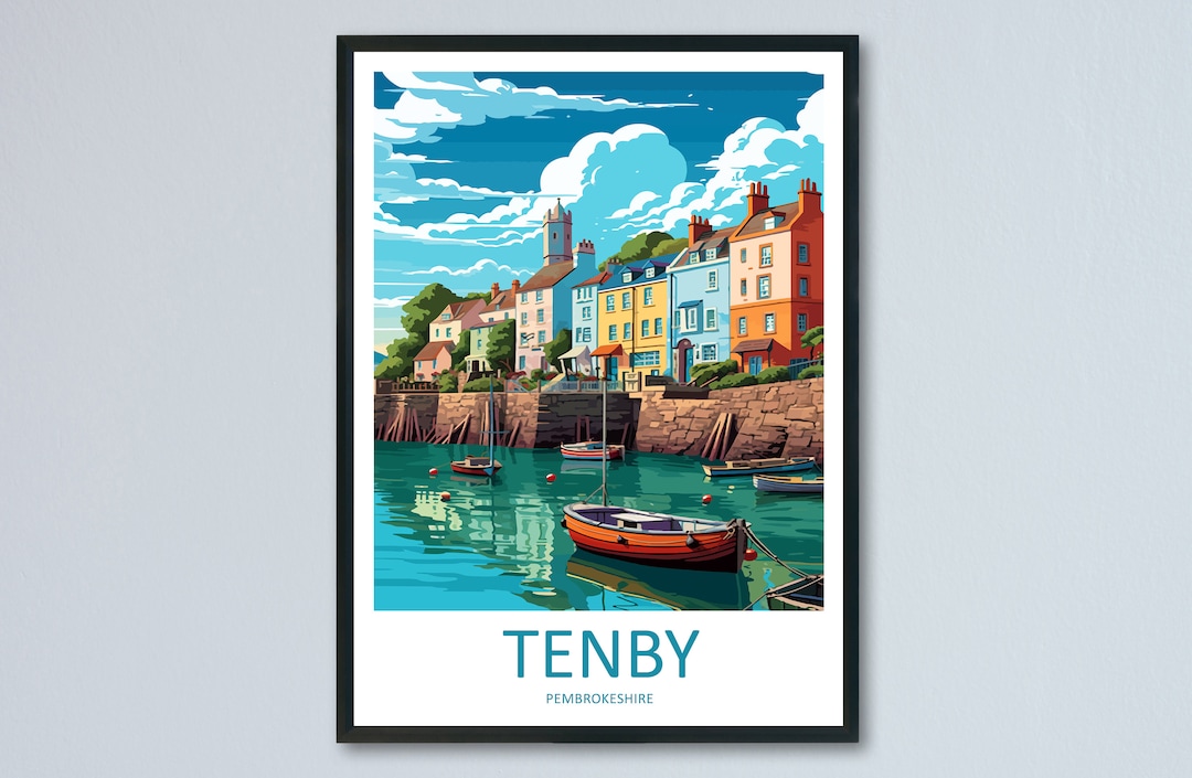 Tenby Print Tenby Home Décor Seascape Art Print Tenby Wall Art for ...