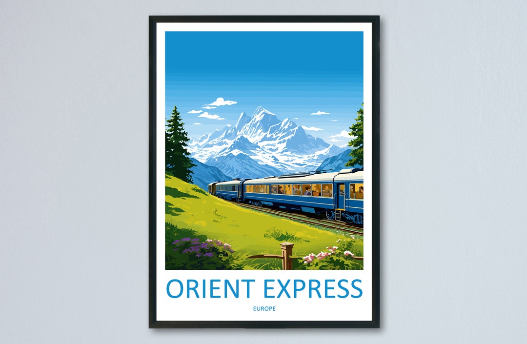 Orient Express Travel Print Wall Art Orient Express Wall Hanging Home ...