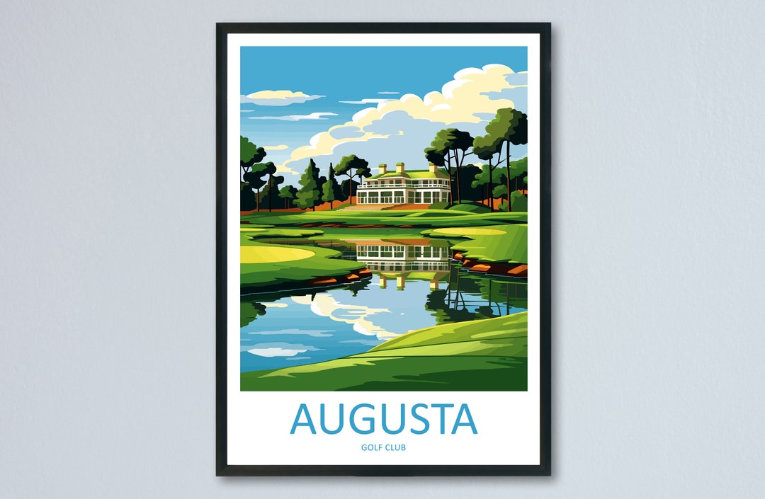 Augusta Golf Course Travel Print Wall Art Augusta Golf Course Wall ...