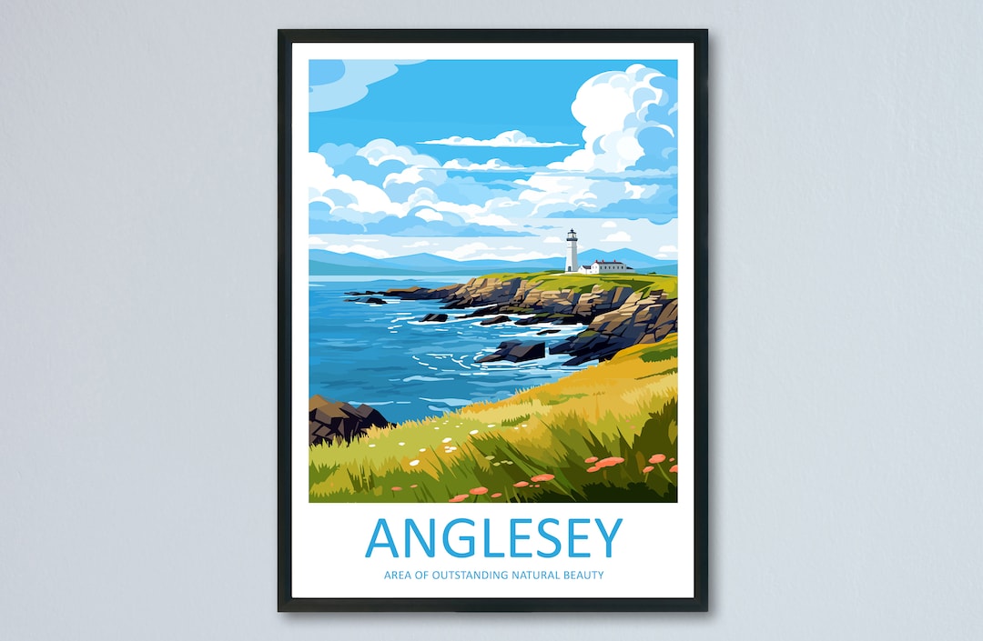 Anglesey Travel Print Wall Art Anglesey Wall Hanging Home Decor ...