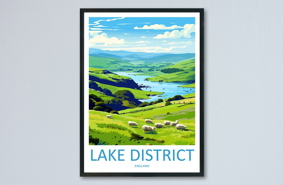 Lake District Print Lake District Home Decor Landscape Art Print Lake ...