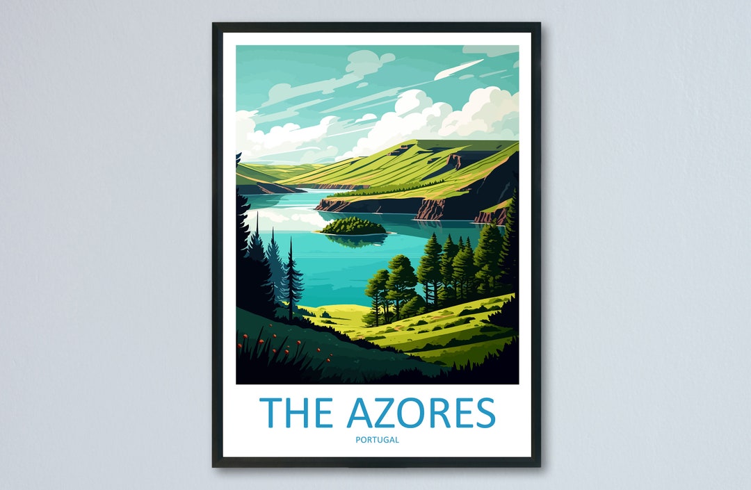 The Azores Travel Print Wall Art the Azores Wall Hanging Home Décor the ...