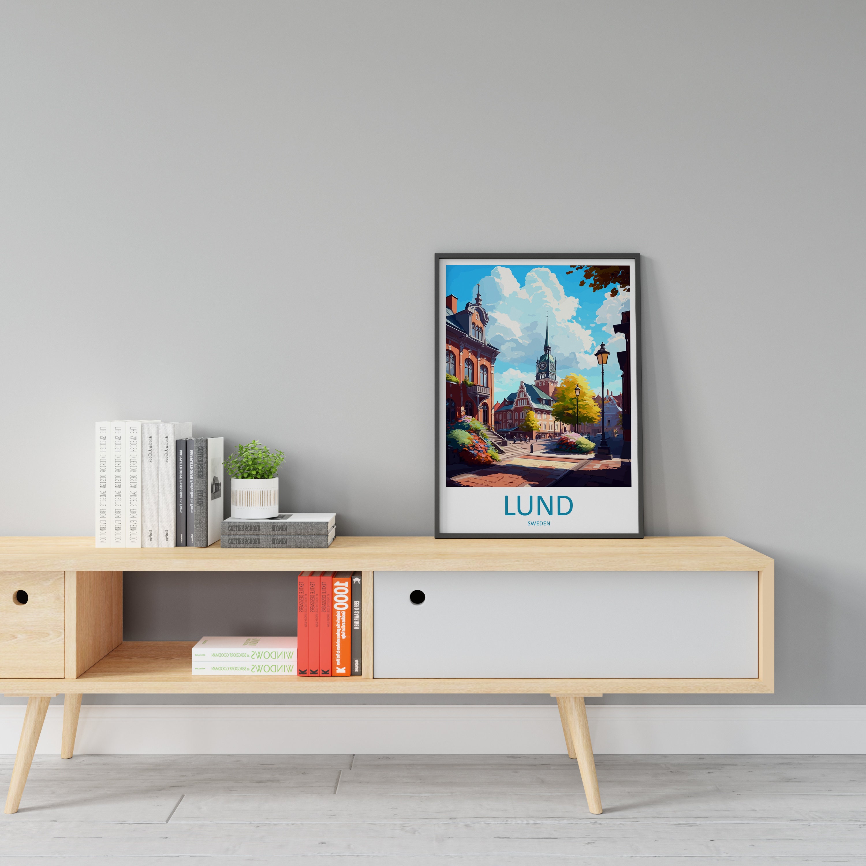 Lund Travel Print Wall Art Lund Wall Hanging Home Décor Lund Gift Art ...
