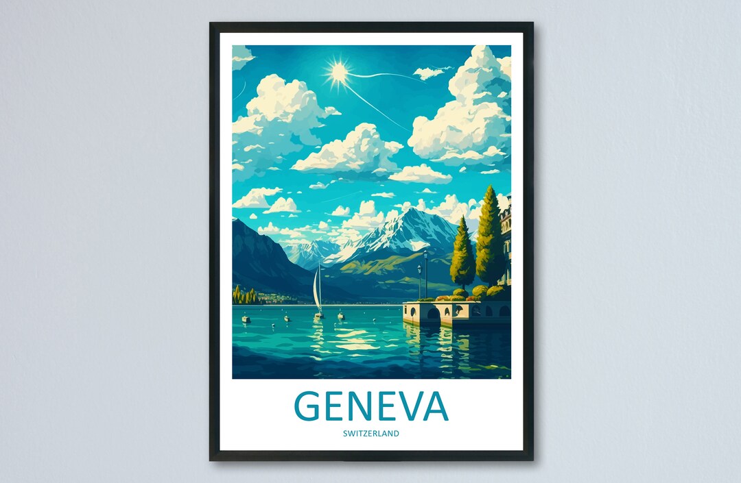 Geneva Print Geneva Home Décor Switzerland Art Print Geneva Wall Print ...