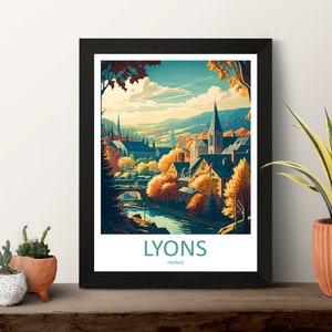 Lyon Print Lyon Wall Art for Travel Enthusiast Gift Wall Hanging Lyon ...