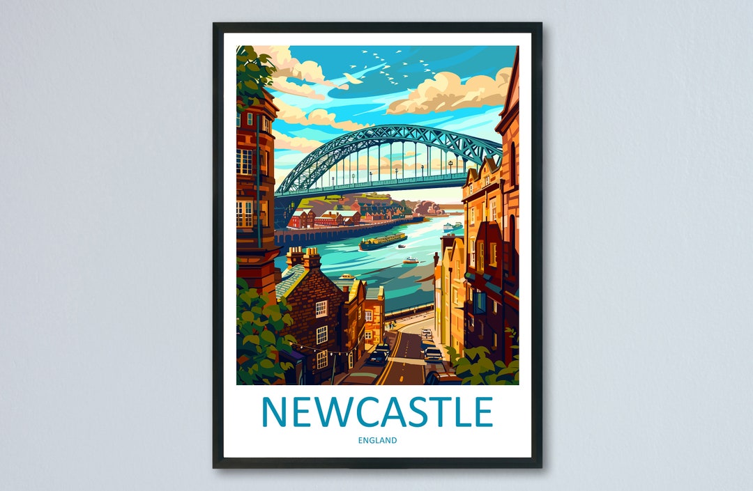 Newcastle Travel Print Wall Art Newcastle Wall Hanging Home Décor ...