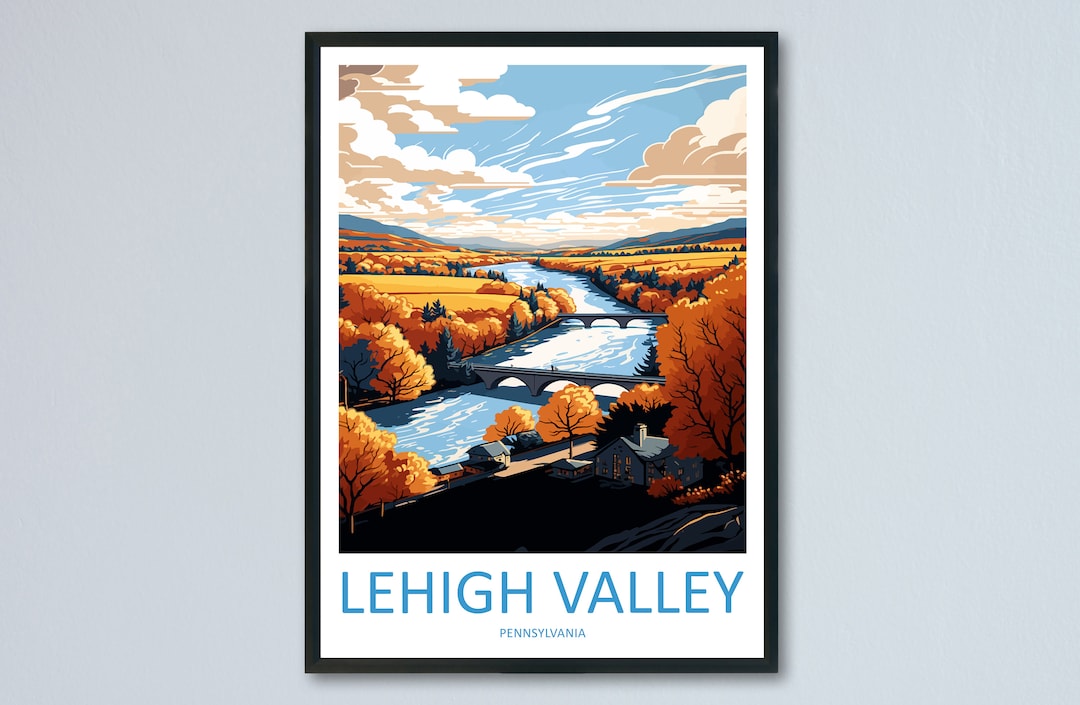 Lehigh Valley Travel Print Wall Art Lehigh Valley Wall Hanging Home ...