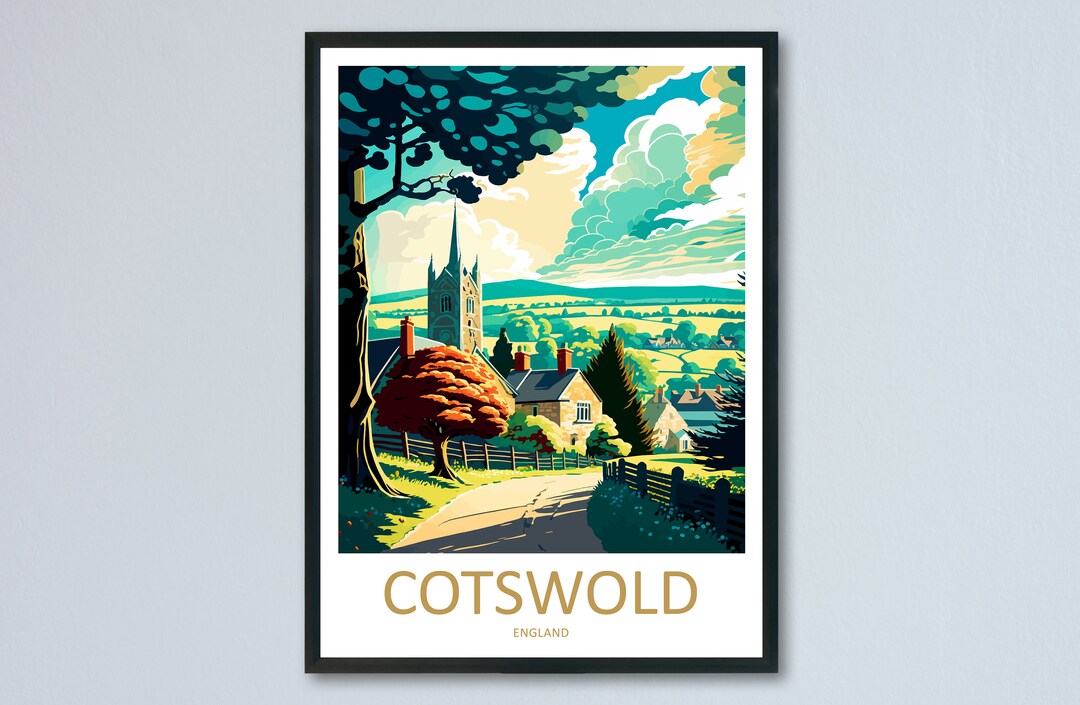 Cotswolds Print Cotswolds Home Decor Landscape Art Print Cotswolds Wall ...