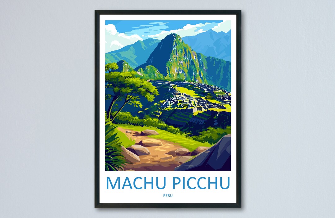 Machu Picchu Travel Print Wall Art Machu Picchu Wall Hanging Home Décor ...