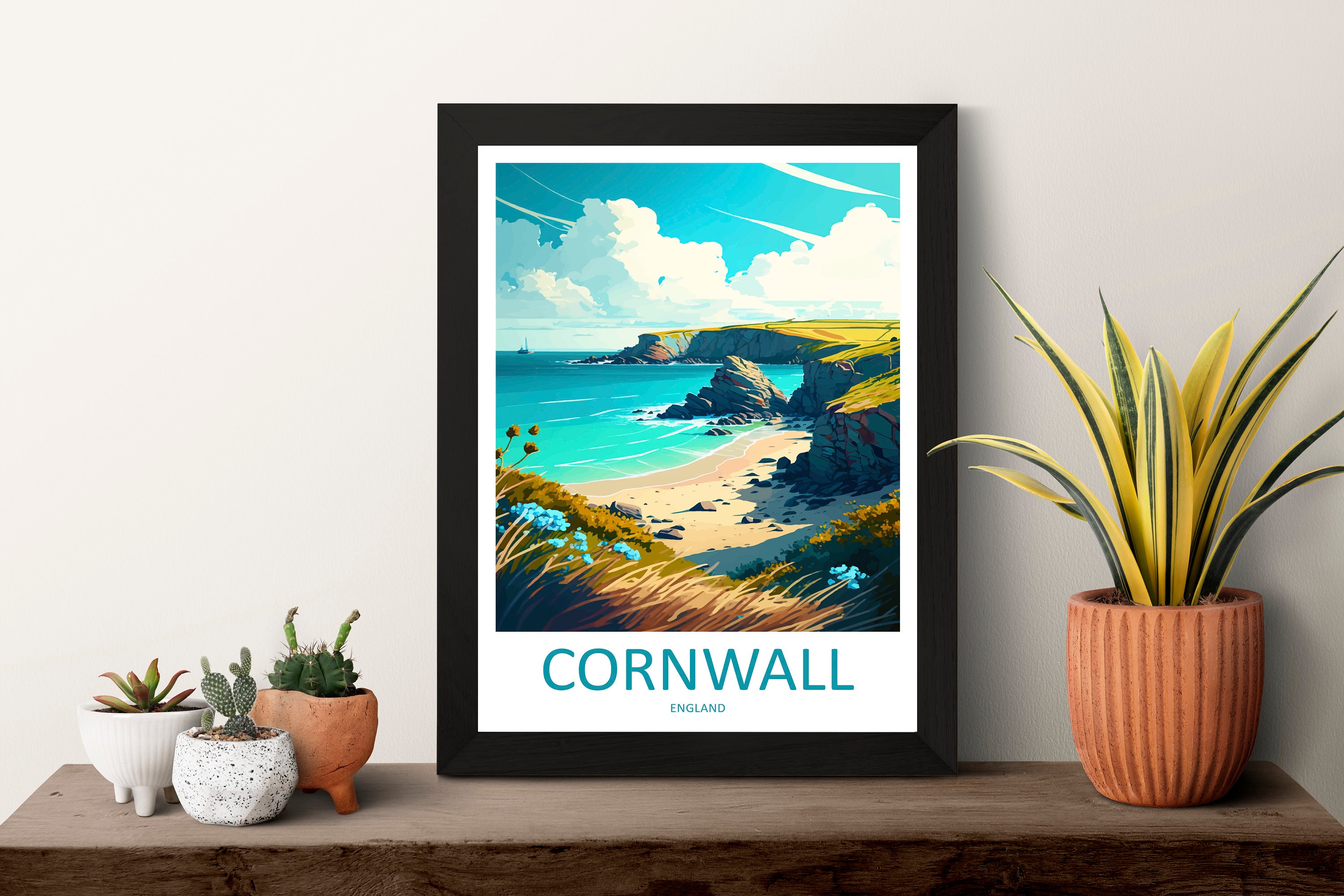 Cornwall Travel Print Wall Art Cornwall Wall Hanging Home - Etsy UK