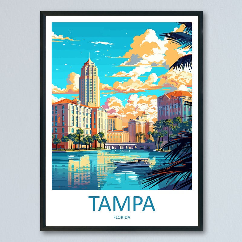 Tampa Florida Drawing - Etsy UK