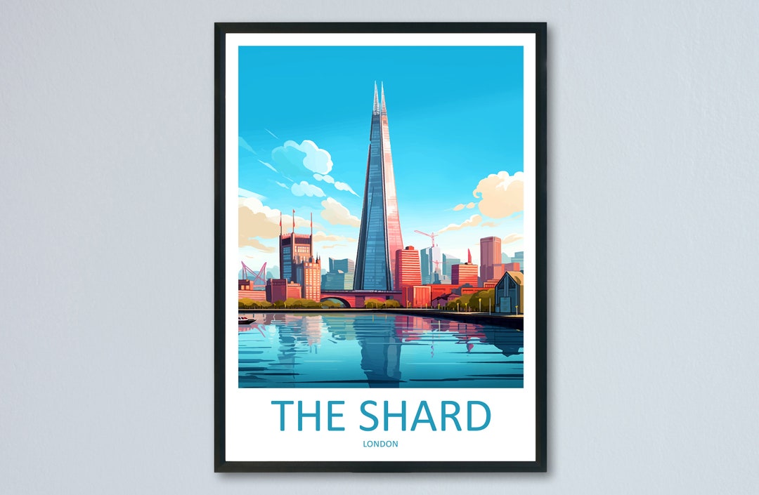 The Shard Travel Print Wall Art the Shard Wall Hanging Home Décor the ...