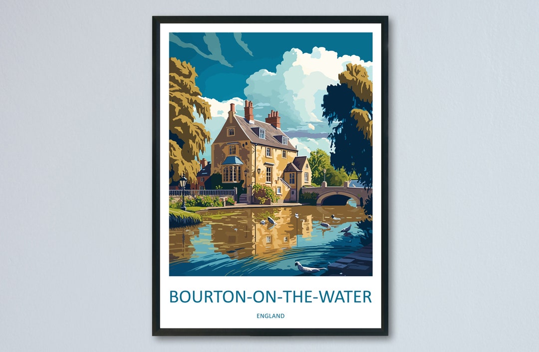 Bourton on the Water Travel Print Wall Art Bourton on the Water Wall ...