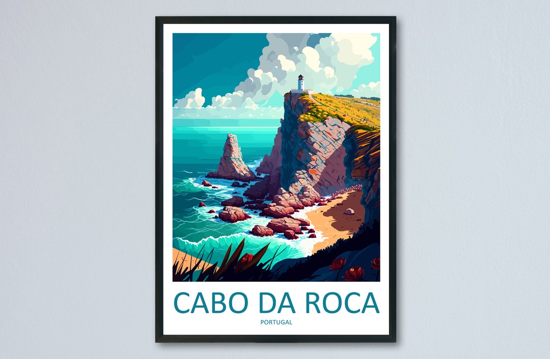Cabo Da Roca Travel Print Wall Art Cabo Da Roca Wall Hanging Home Décor ...