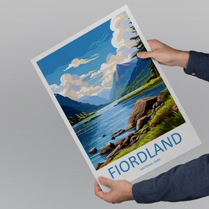 Fiordland National Park Travel Print Wall Art Fiordland Wall Hanging ...