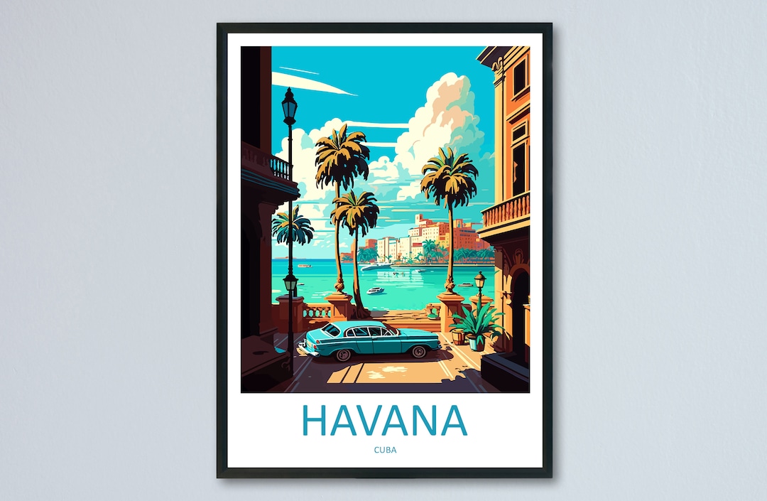 Havana Travel Print Wall Art Havana Wall Hanging Home Décor Havana Gift ...