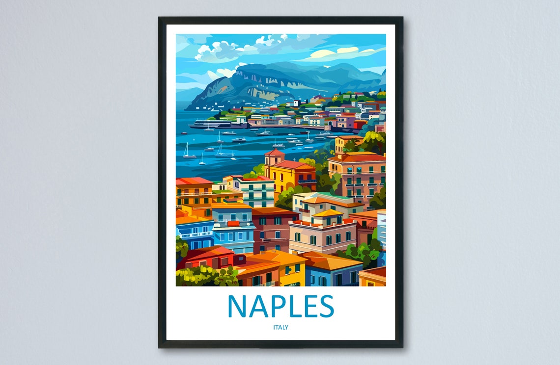 Naples Travel Print Wall Art Naples Italy Wall Hanging Home Decoration ...