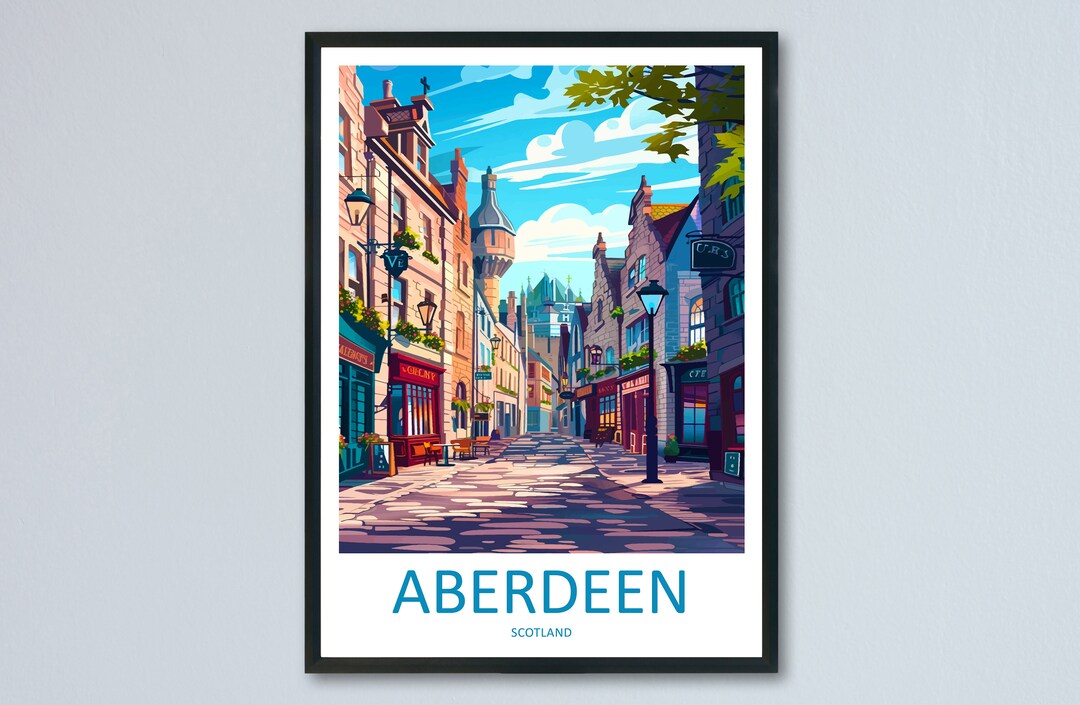 Aberdeen Print Aberdeen Home Décor Scotland City Art Print Aberdeen ...
