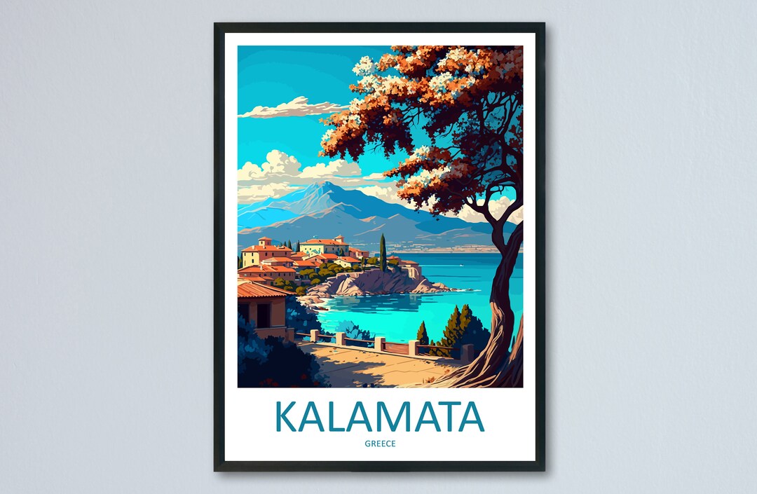 Kalamata Travel Print Wall Art Kalamata Greece Wall Hanging Home Decoration Kalamata Gift Art ...
