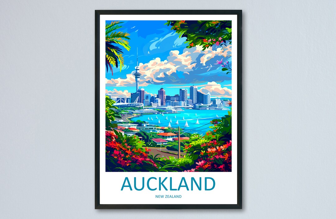 Auckland Travel Print Wall Art Auckland Wall Hanging Home Décor ...