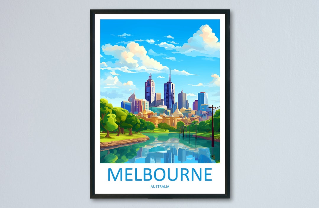 Melbourne Travel Print Wall Art Melbourne Wall Hanging Home Décor ...
