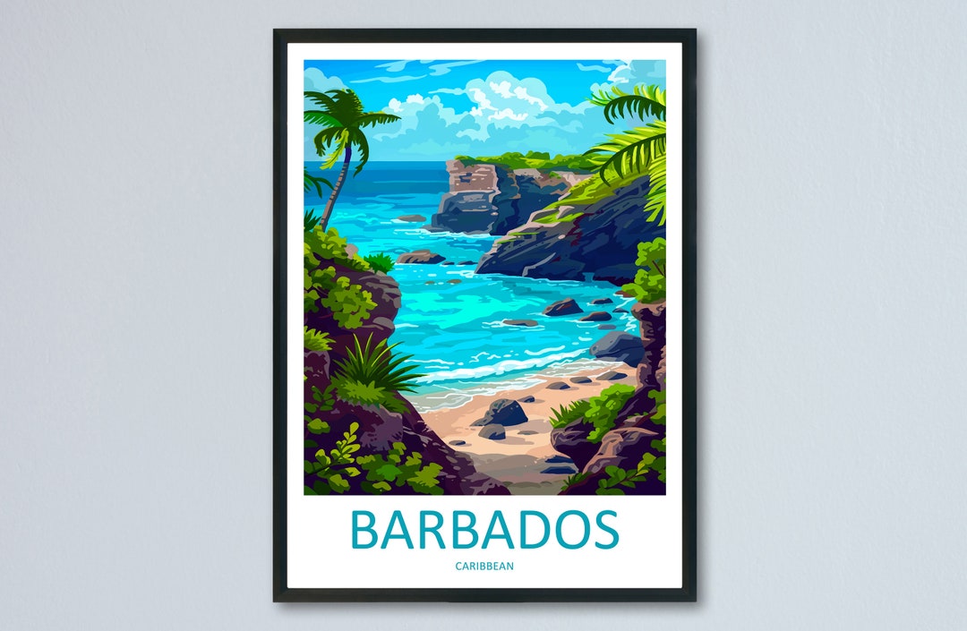 Barbados Travel Print Wall Art Barbados Wall Hanging Home Décor ...