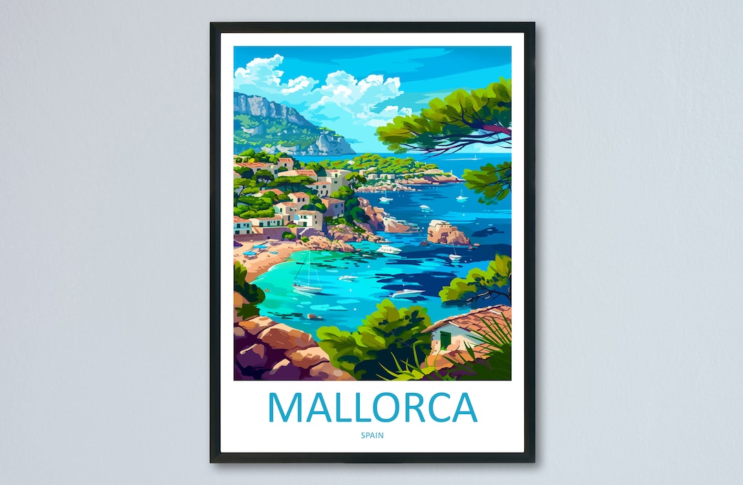 Mallorca Travel Print Wall Art Mallorca Wall Hanging Home Décor ...