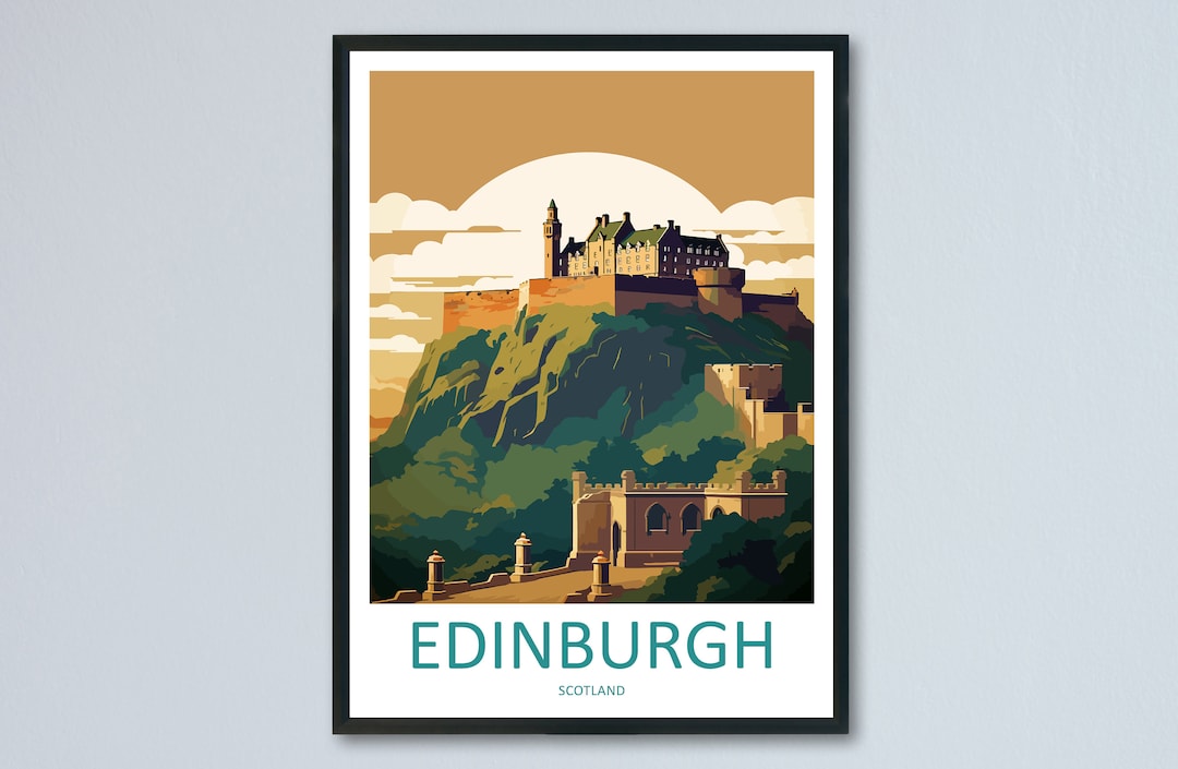 Edinburgh Cityscape Print Edinburgh Home Decor European City Art Print ...