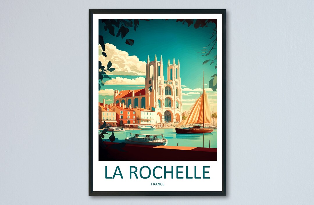 La Rochelle Travel Print Wall Art La Rochelle Wall Hanging Home Décor ...