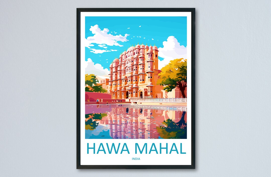 Hawa Mahal Travel Print Wall Art Hawa Mahal Wall Hanging Home Décor ...