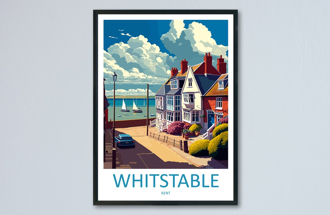 Whitstable Travel Print Wall Art Whitstable Wall Hanging Home Décor ...