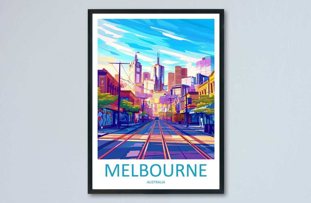Melbourne Travel Print Wall Art Melbourne Wall Hanging Home Décor ...