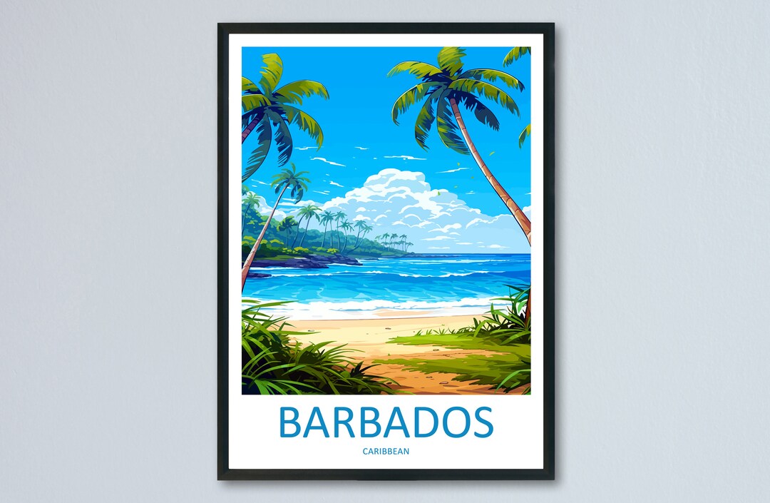 Barbados Travel Print Wall Art Barbados Wall Hanging Home Décor ...