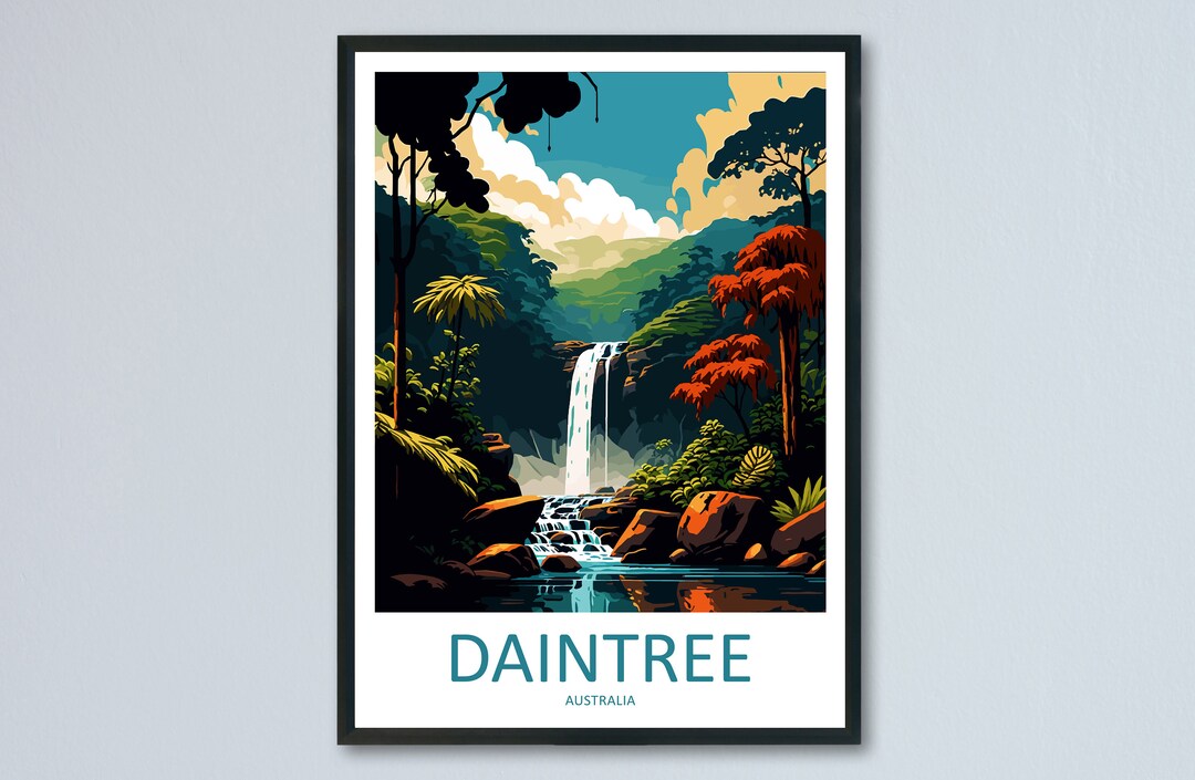 Daintree Travel Print Wall Art Daintree Wall Hanging Home Décor ...