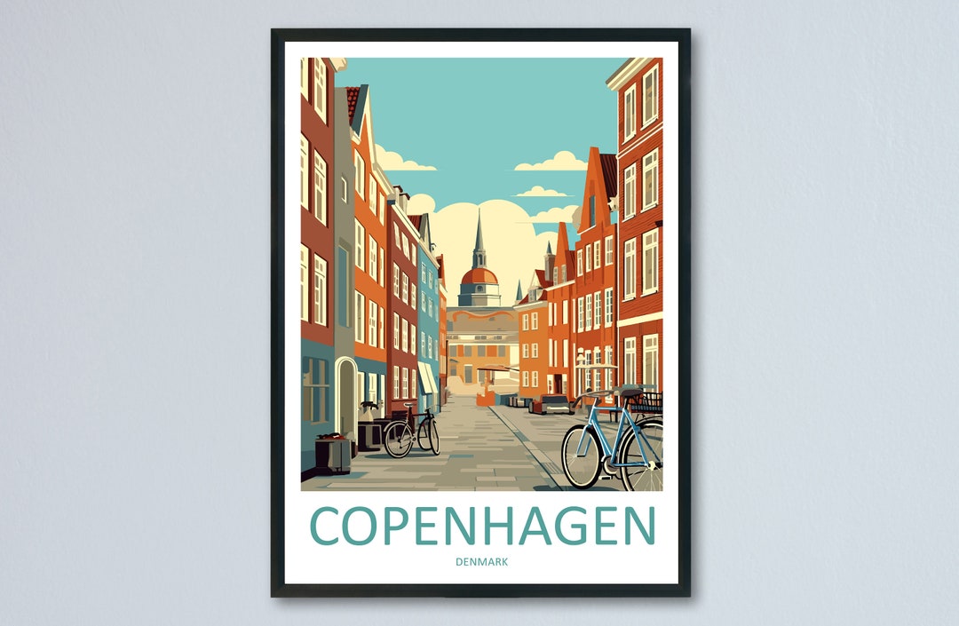 Copenhagen Travel Print Wall Art Copenhagen Wall Hanging Home Décor ...
