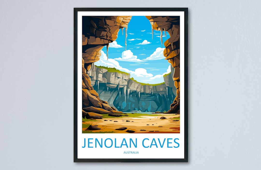 Jenolan Caves Travel Print Wall Art Jenolan Caves Wall Hanging Home ...