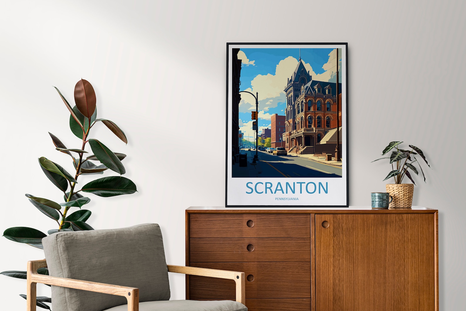 Scranton Travel Print Wall Art Scranton Wall Hanging Home Décor ...