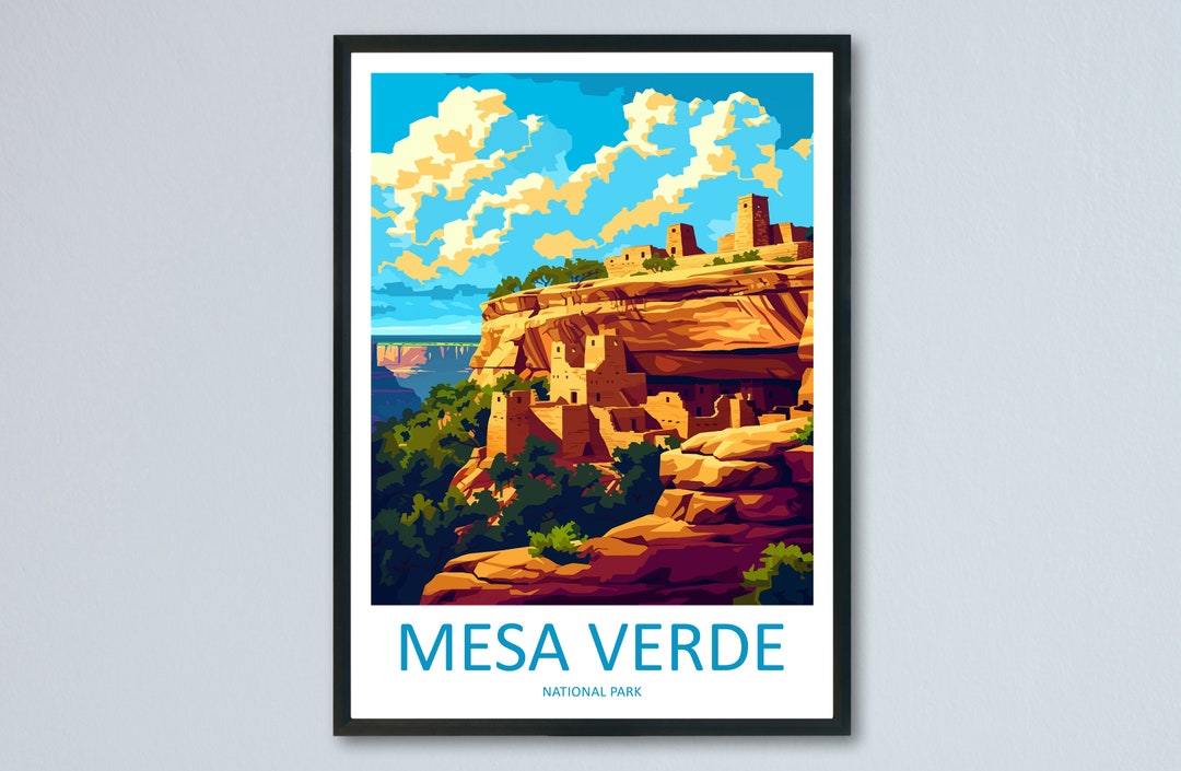 Mesa Verde National Park Travel Print Wall Art Mesa Verde Wall Hanging ...
