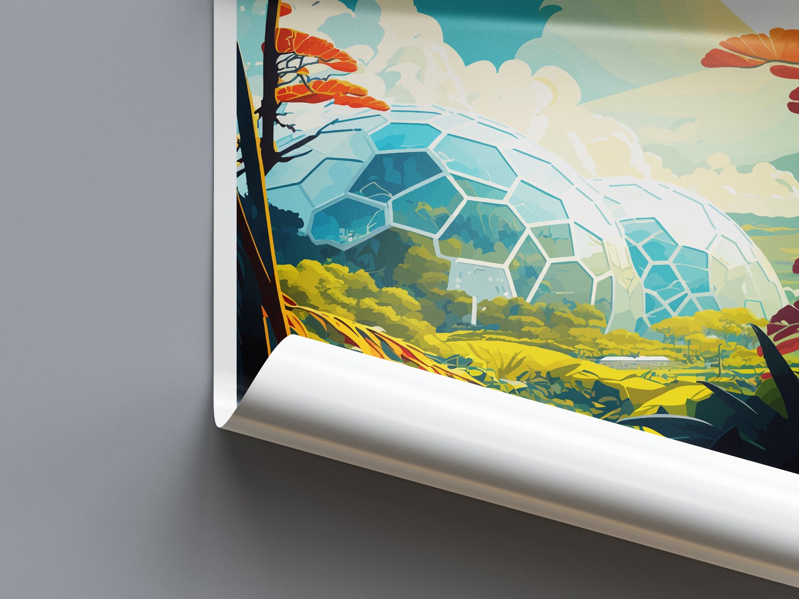 Eden Project Travel Print Wall Art Eden Project Wall Hanging Home Décor ...